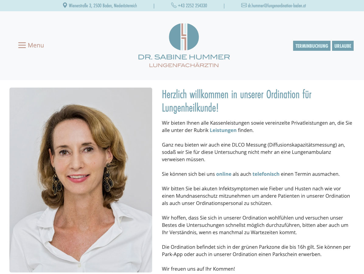 Lungenordination Baden - Dr.Hummer - Lungenfacharzt